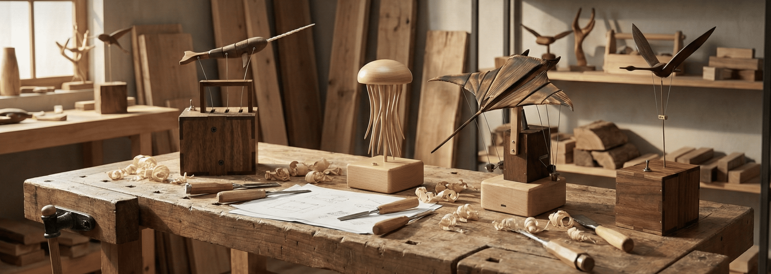 Wooden Automaton – CHAMELEON